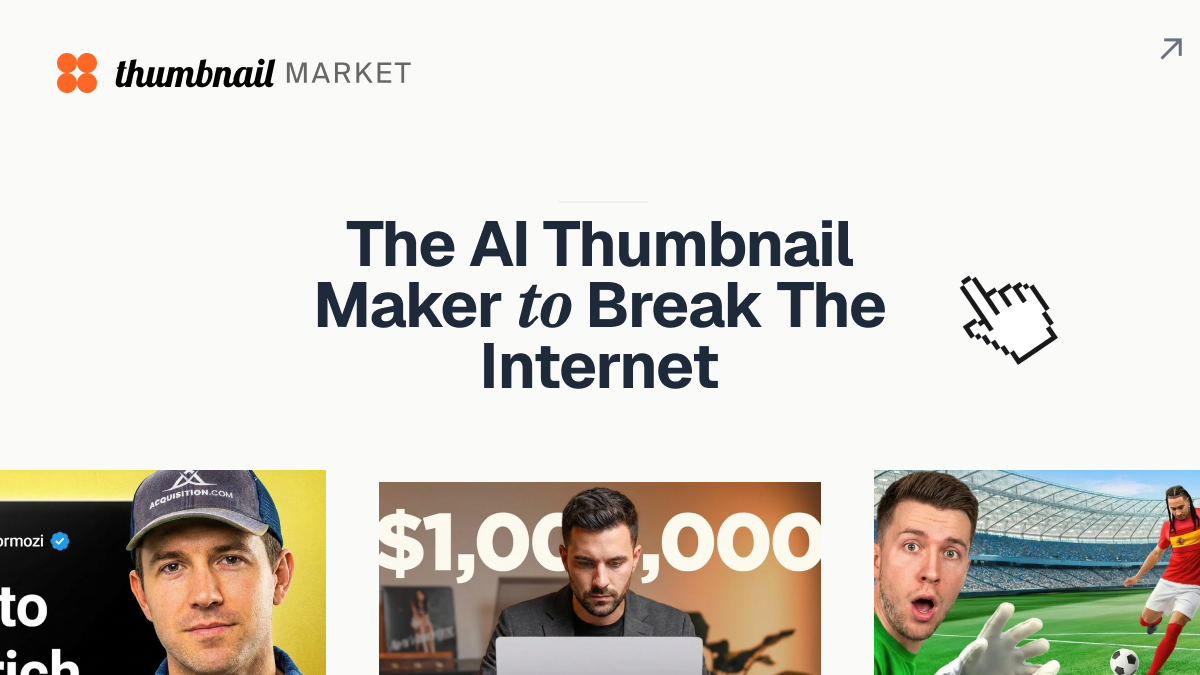 Thumbnail Market - AI-Powered YouTube Thumbnail Generator & Marketplace